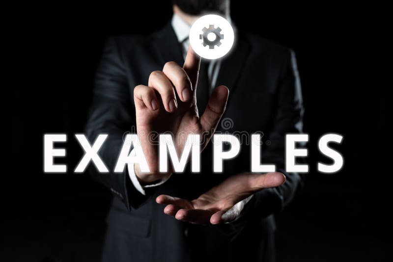 Text Sign Showing Examples Word For Photo Sample Model To Follow Guide Explanation For Instance