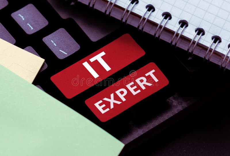 Inspiration Showing Sign it Expert. Internet Concept Person with a High ...