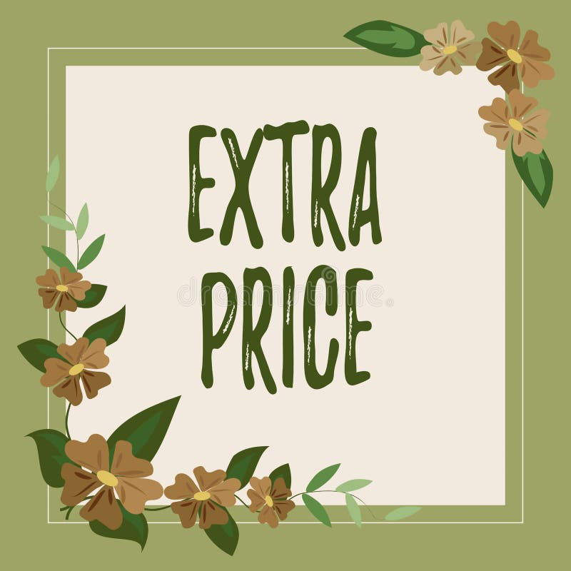 Conceptual Display Extra Price. Internet Concept Extra Price Definition ...