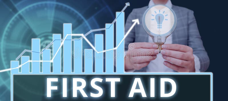 Conceptual Display First Aid. Business Approach Practise of Healing ...