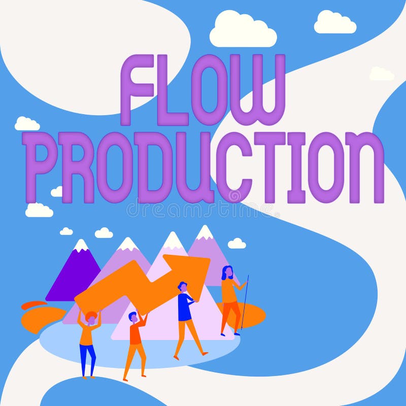 Flow Production Concept Icon. Continuous-flow Manufacturing Idea Thin ...