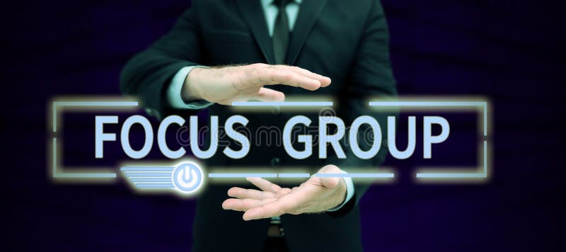 Conceptual Display Focus Group. Word Written on Group of People ...