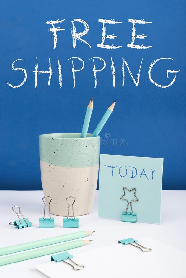 Conceptual Display Free Shipping. Concept Meaning Freight Cargo ...