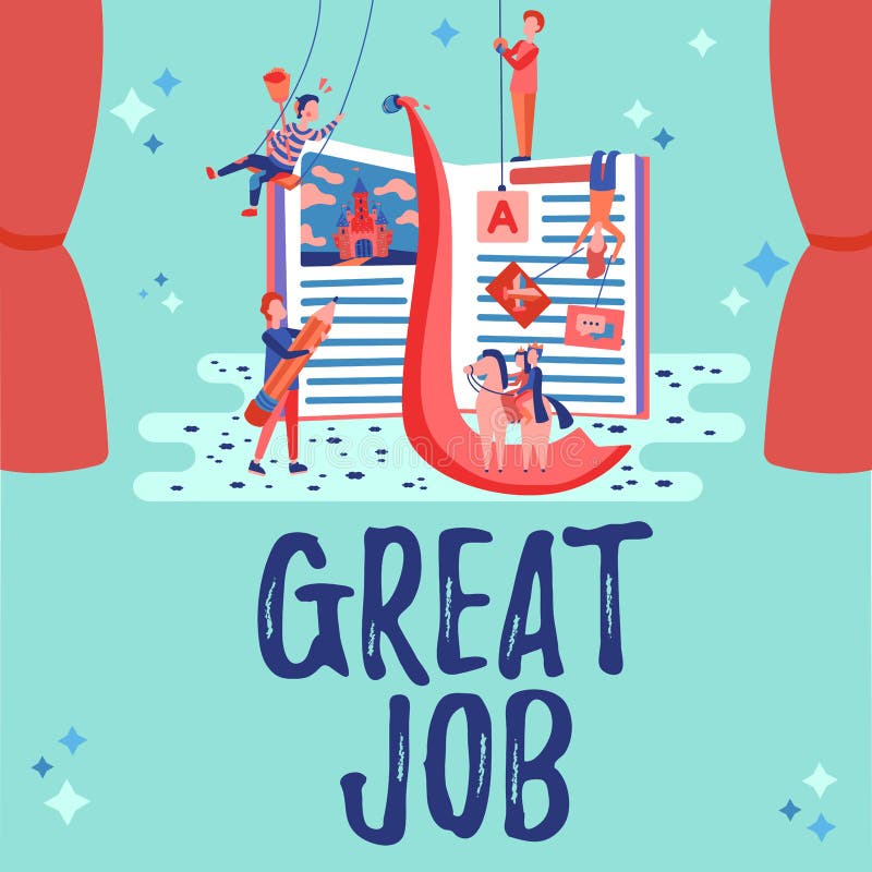 Writing Displaying Text Great Job. Business Concept Used Praising ...