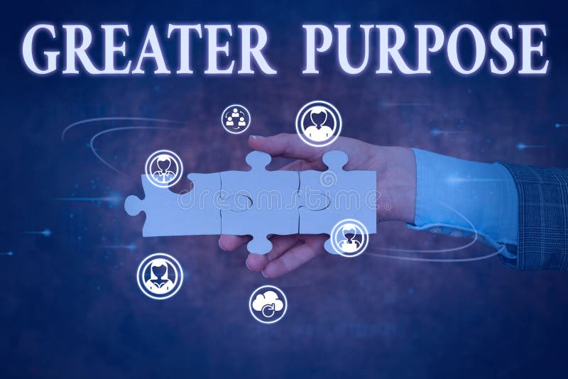 Conceptual Display Greater Purpose. Internet Concept Extend in Average ...