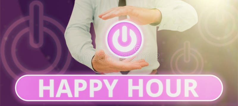 Conceptual Display Happy Hour. Internet Concept Spending Time for ... Conceptual Display Happy Hour. Internet Concept Spending Time for ...