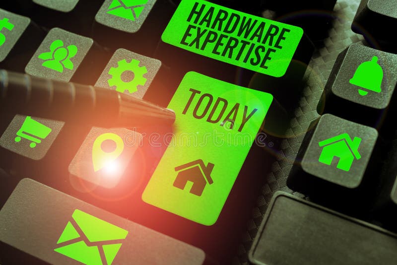 Text Showing Inspiration Hardware Expertise. Concept Meaning Machines ...