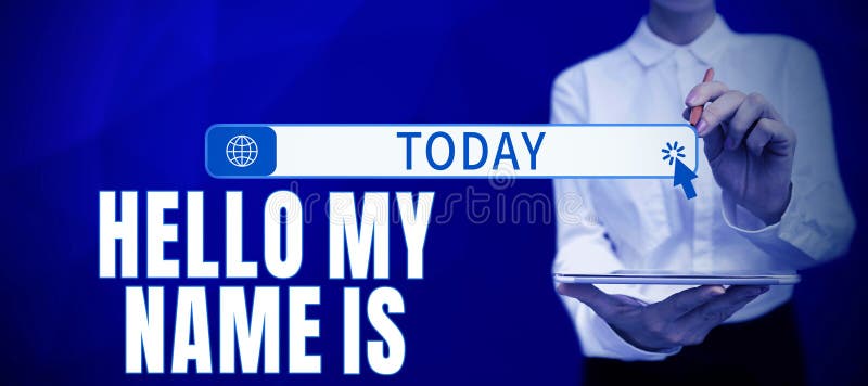 Conceptual Caption Hello My Name is. Business Concept Introducing ... Conceptual Caption Hello My Name is. Business Concept Introducing ...
