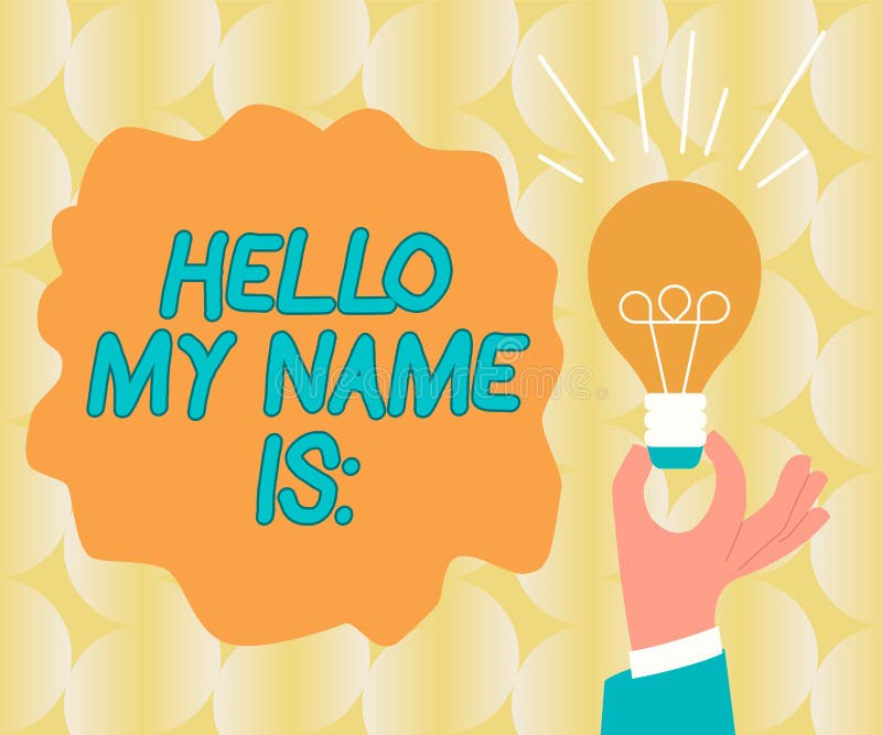 Conceptual Display Hello My Name Isintroducing Yourself To New People ... Conceptual Display Hello My Name Isintroducing Yourself To New People ...