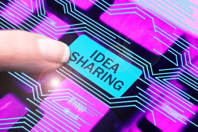 Conceptual Display Idea Sharing. Concept Meaning Startup Launch ...