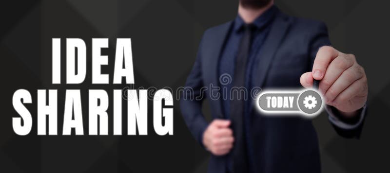 Conceptual Display Idea Sharing. Concept Meaning Startup Launch ...