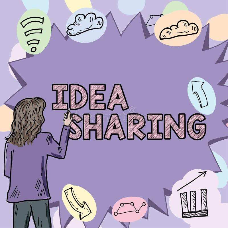 Writing Displaying Text Idea Sharing. Business Approach Startup Launch ...