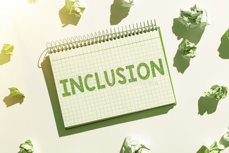 Text Caption Presenting Inclusion. Business Overview Action State ...