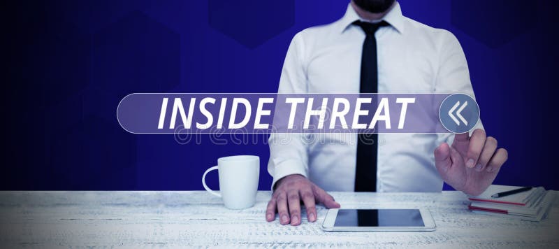 Conceptual Display Inside Threat. Business Approach Information that ...
