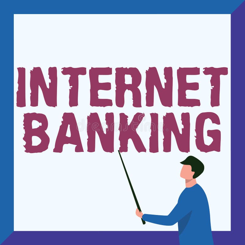Conceptual Display Internet Banking. Word Written on Banking Method ...