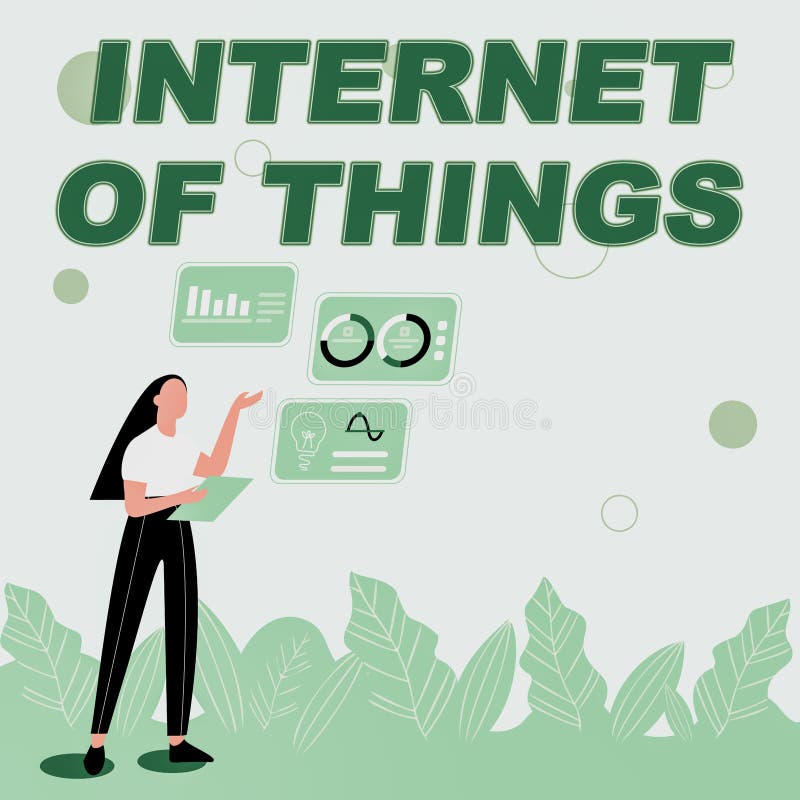 Conceptual Display Internet of Things. Internet Concept Connection of ...