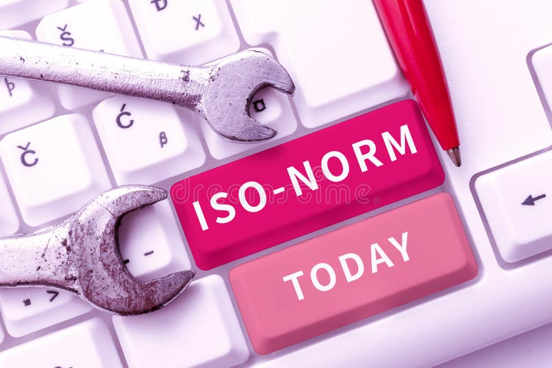 Text Sign Showing Iso Norm. Business Showcase an Accepted Standard or a ... Text Sign Showing Iso Norm. Business Showcase an Accepted Standard or a ...