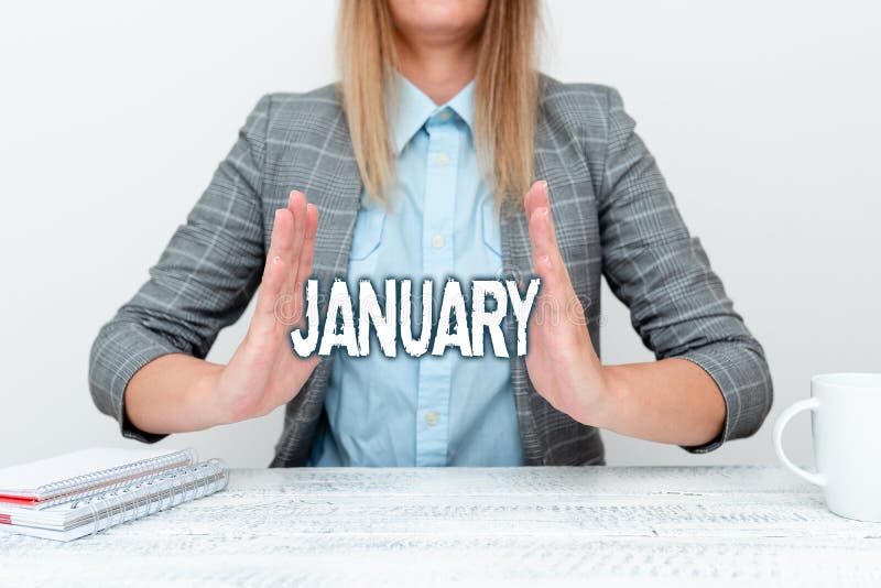 Conceptual Display January. Conceptual Photo First Month of the Year ...