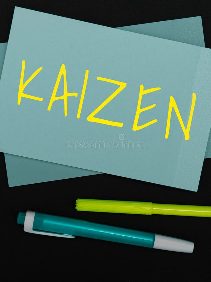 Conceptual Display Kaizen. Word Written on a Japanese Business ... Conceptual Display Kaizen. Word Written on a Japanese Business ...