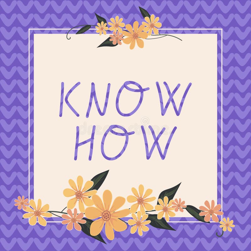 Conceptual Display Know How. Business Showcase the Process To Learn of ...