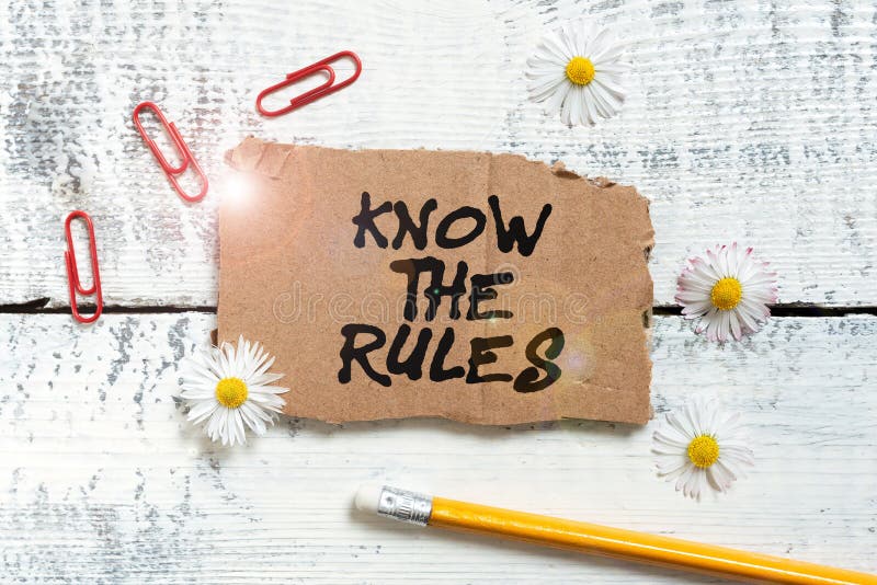Hand Writing Sign Know the Rules. Business Concept Learn the Accepted ... Hand Writing Sign Know the Rules. Business Concept Learn the Accepted ...