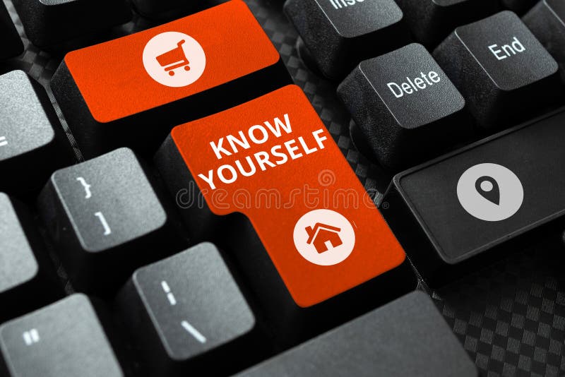 Conceptual Display Know Yourself. Word Written on Find You ...