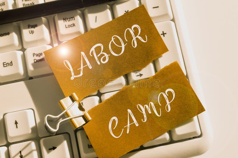 Text Caption Presenting Labor Camp. Business Concept a Penal Colony ... Text Caption Presenting Labor Camp. Business Concept a Penal Colony ...