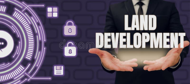 Conceptual Display Land Development. Internet Concept Process of ...