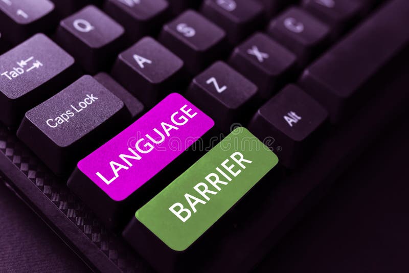 Conceptual Display Language Barrier. Word Written on Difficulties in ...