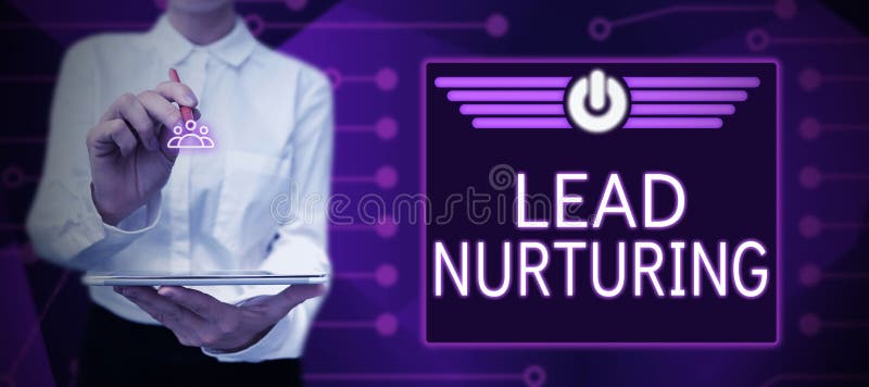 Conceptual Display Lead Nurturing. Concept Meaning Method of Building a ...