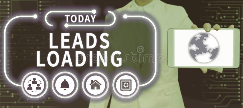 Conceptual Display Leads Loading. Business Idea Initiating Customer ...