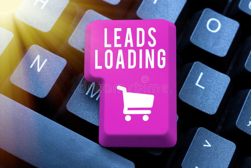 Text Caption Presenting Leads Loading. Business Idea Initiating ...