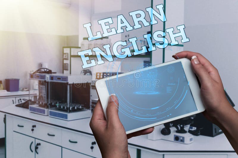 Text Sign Showing Learn English. Business Approach Gain Acquire ...