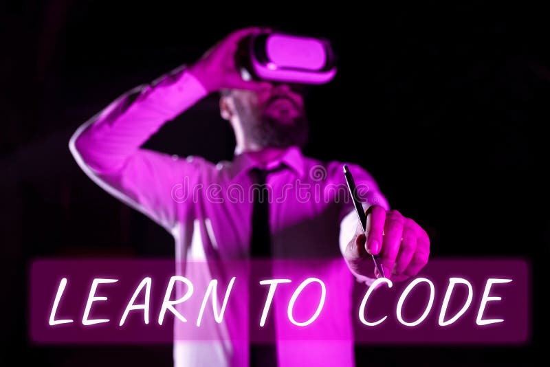 Conceptual Display Learn To Code Concept Meaning Learn To Write Software Be A Computer