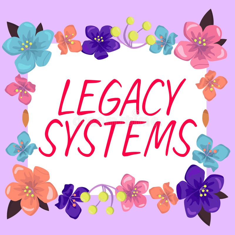 Conceptual Display Legacy Systems Business Approach Old Method Technology Computer System Or