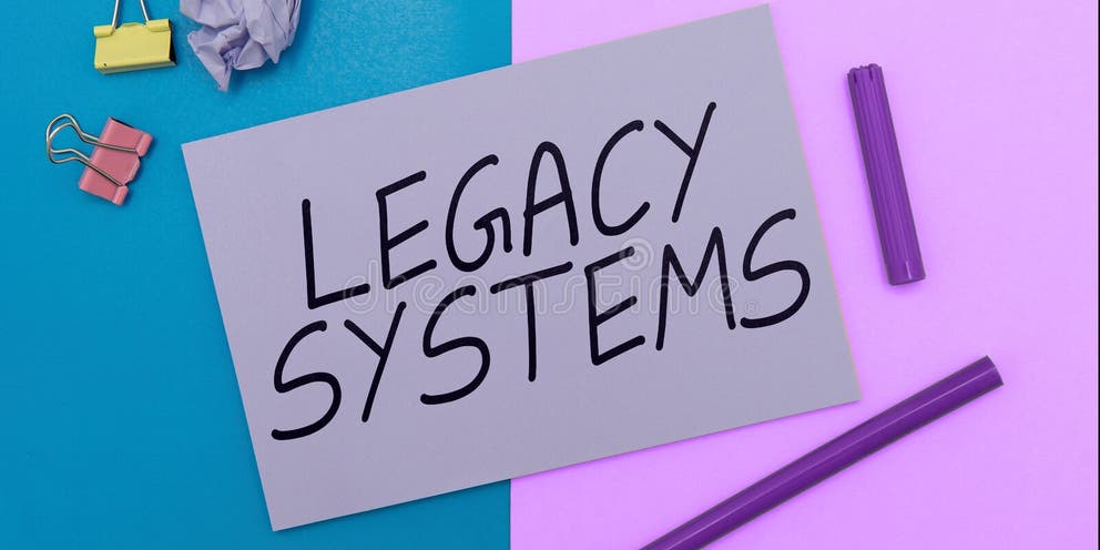 Conceptual Display Legacy Systems. Business Idea Old Method Technology ...