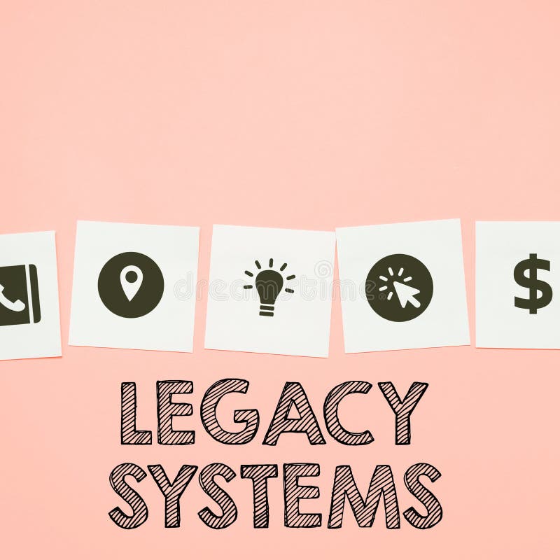 Conceptual Display Legacy Systems. Word for Old Method Technology ...