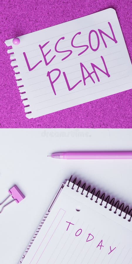 Text Showing Inspiration Lesson Plan. Business Concept a Teacher S ...