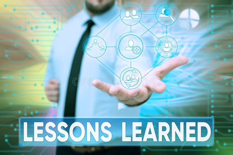 Text Sign Showing Lessons Learned. Conceptual Photo the Knowledge or ...