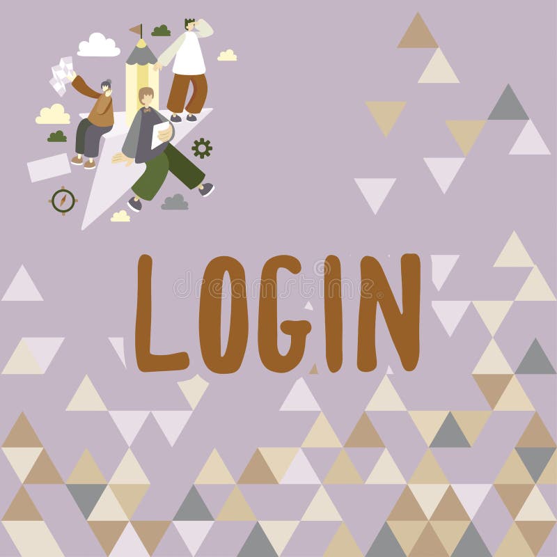 Conceptual Display Login. Business Showcase Process by Which an ...