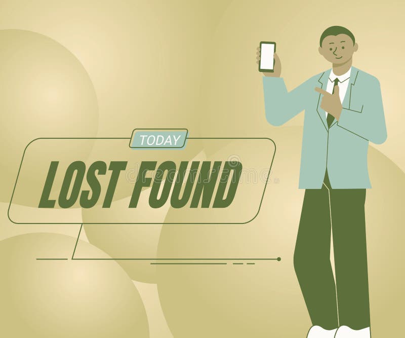 Conceptual Display Lost Found. Internet Concept Things that are Left ...