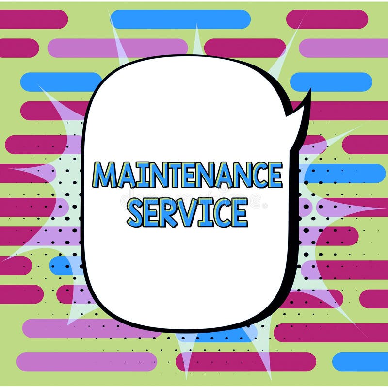 Conceptual Display Maintenance Service. Internet Concept Keep a Product ...