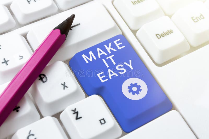 Text Caption Presenting Make it Easy. Business Idea Smart Approach ...