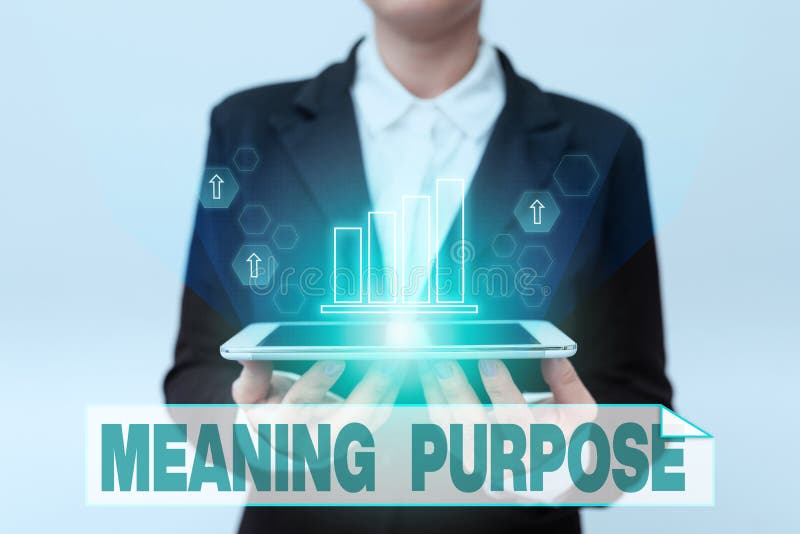 Conceptual Display Meaning Purpose. Word for the Reason for Which ...