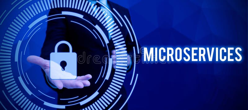 Conceptual Display Microservices Word For Software Development