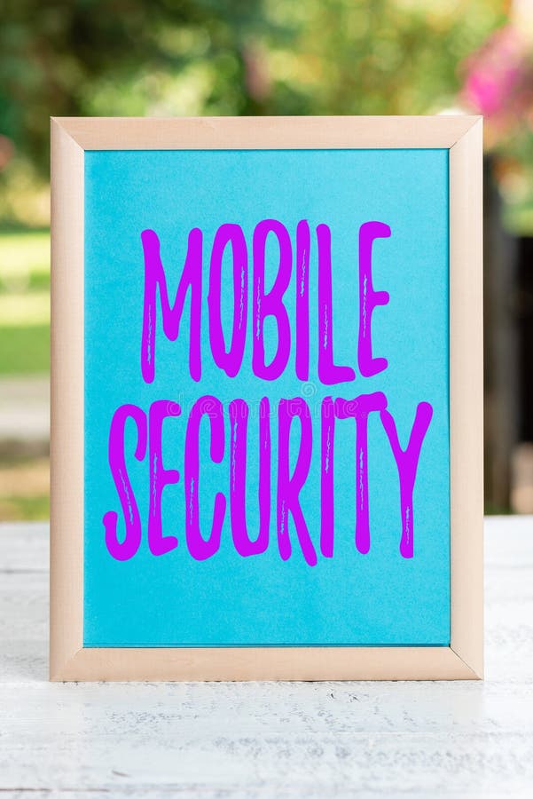 Conceptual Display Mobile Security. Business Showcase Protection of ...