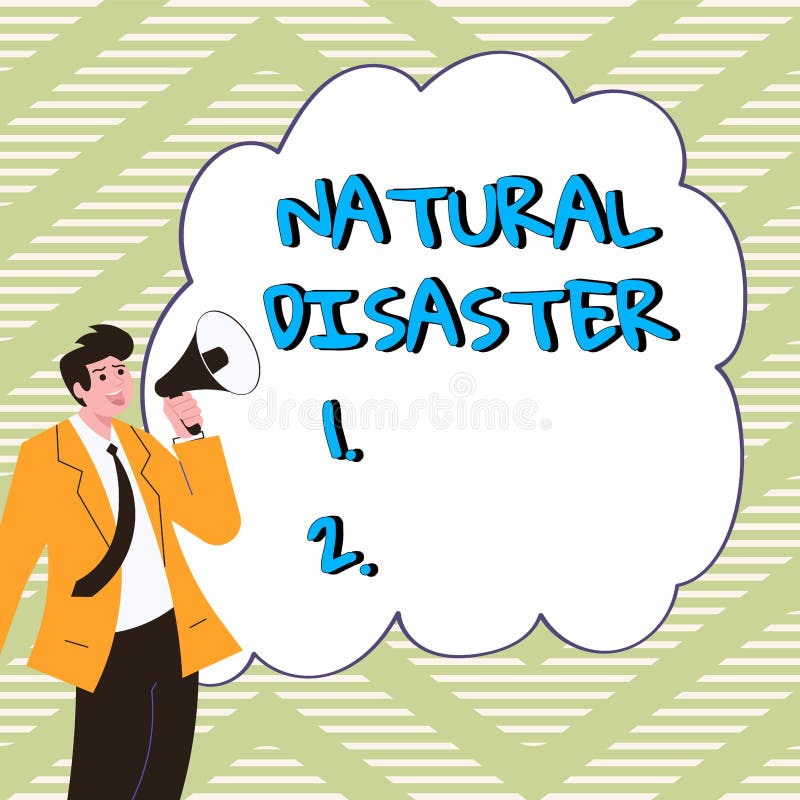 Conceptual Display Natural Disaster. Conceptual Photo Occurring in the ...