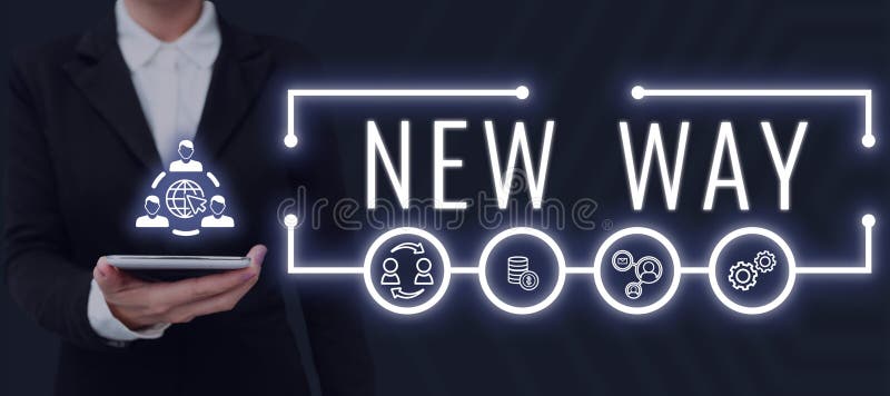 Conceptual Display New Way. Business Idea To Move from One Place To ...