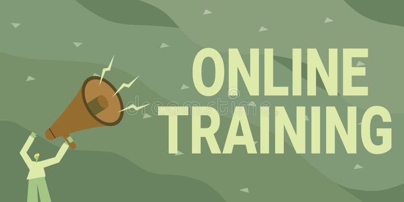 Conceptual Display Online Training. Business Concept Computer Based ...