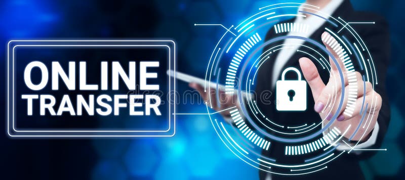 Conceptual Display Online Transfer. Business Idea Authorizes a Fund ...